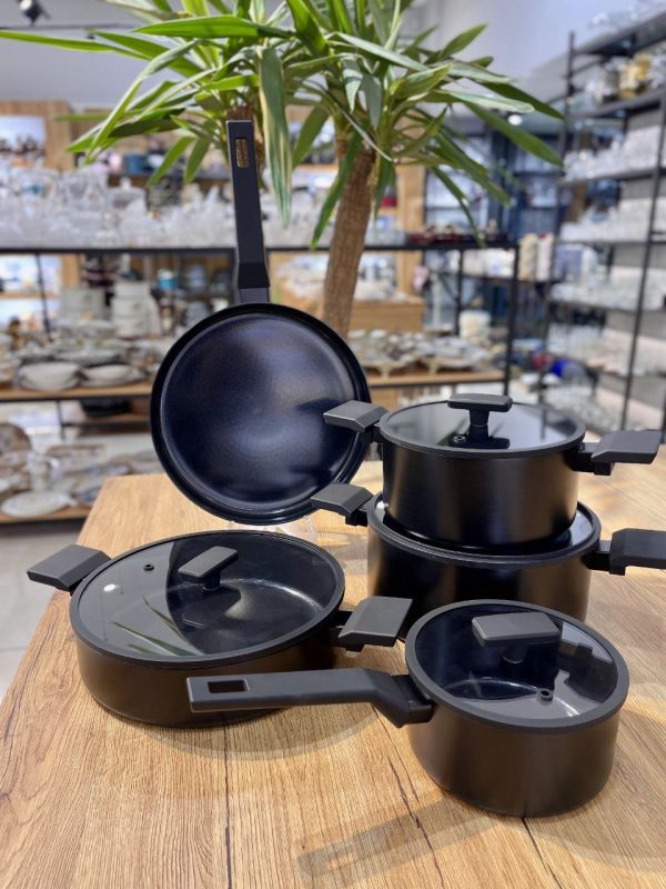 خرید سرویس قابلمه ترک سرامیکی 9 پارچه Arow مدل Lusso Plus