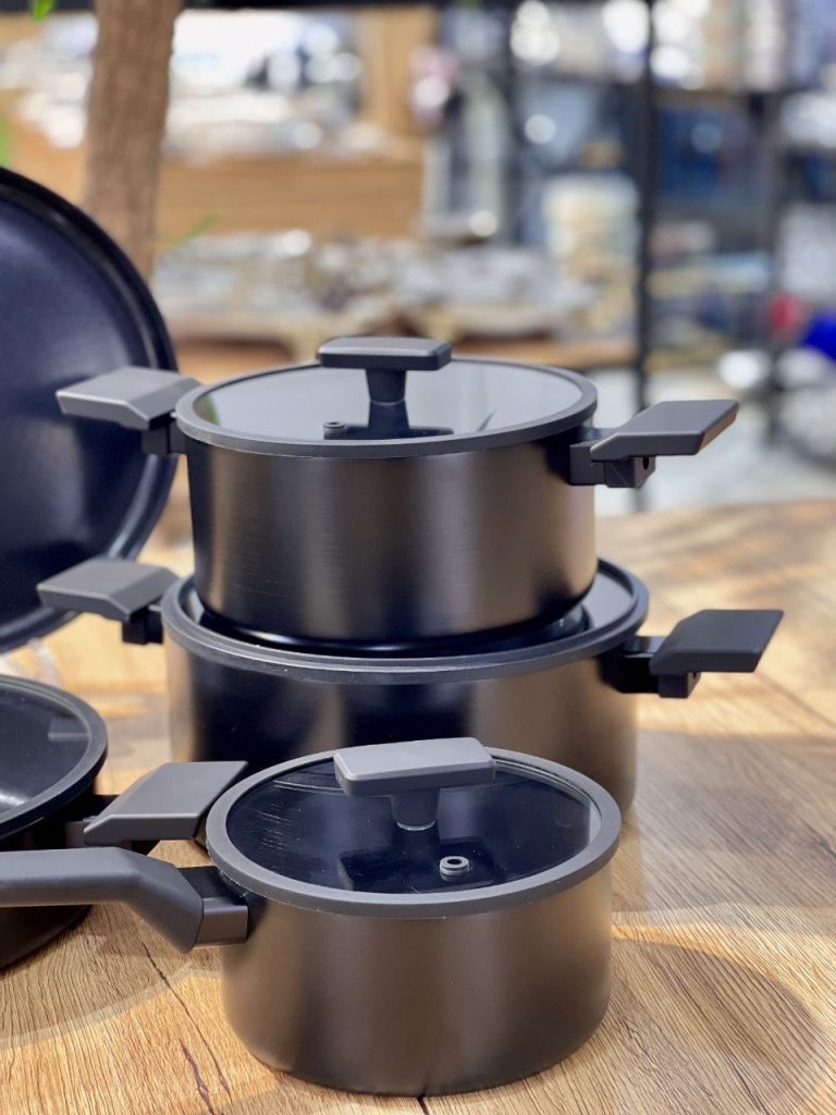 خرید سرویس قابلمه ترک سرامیکی 9 پارچه Arow مدل Lusso Plus